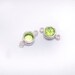 2 of Natural Round Peridot & Sterling Silver Bezeled Connectors, Links ...