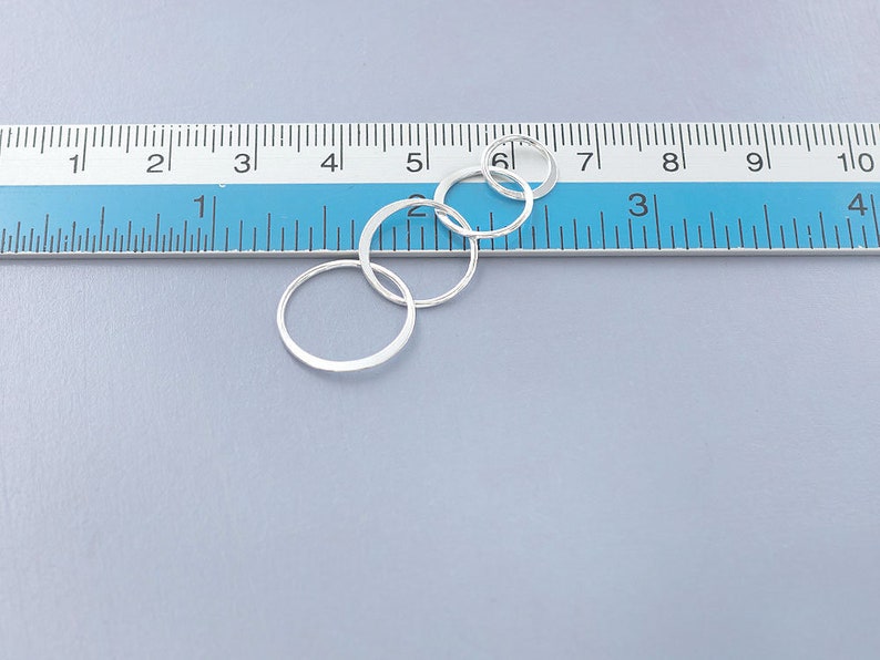 2 of 925 Sterling Silver Four Linked Circle Rings Charms - Etsy