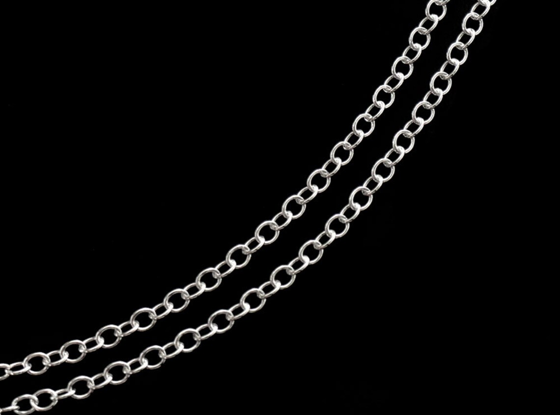 40 Inches of 925 Sterling Silver Chain 2x3 Mm. :th0897 - Etsy