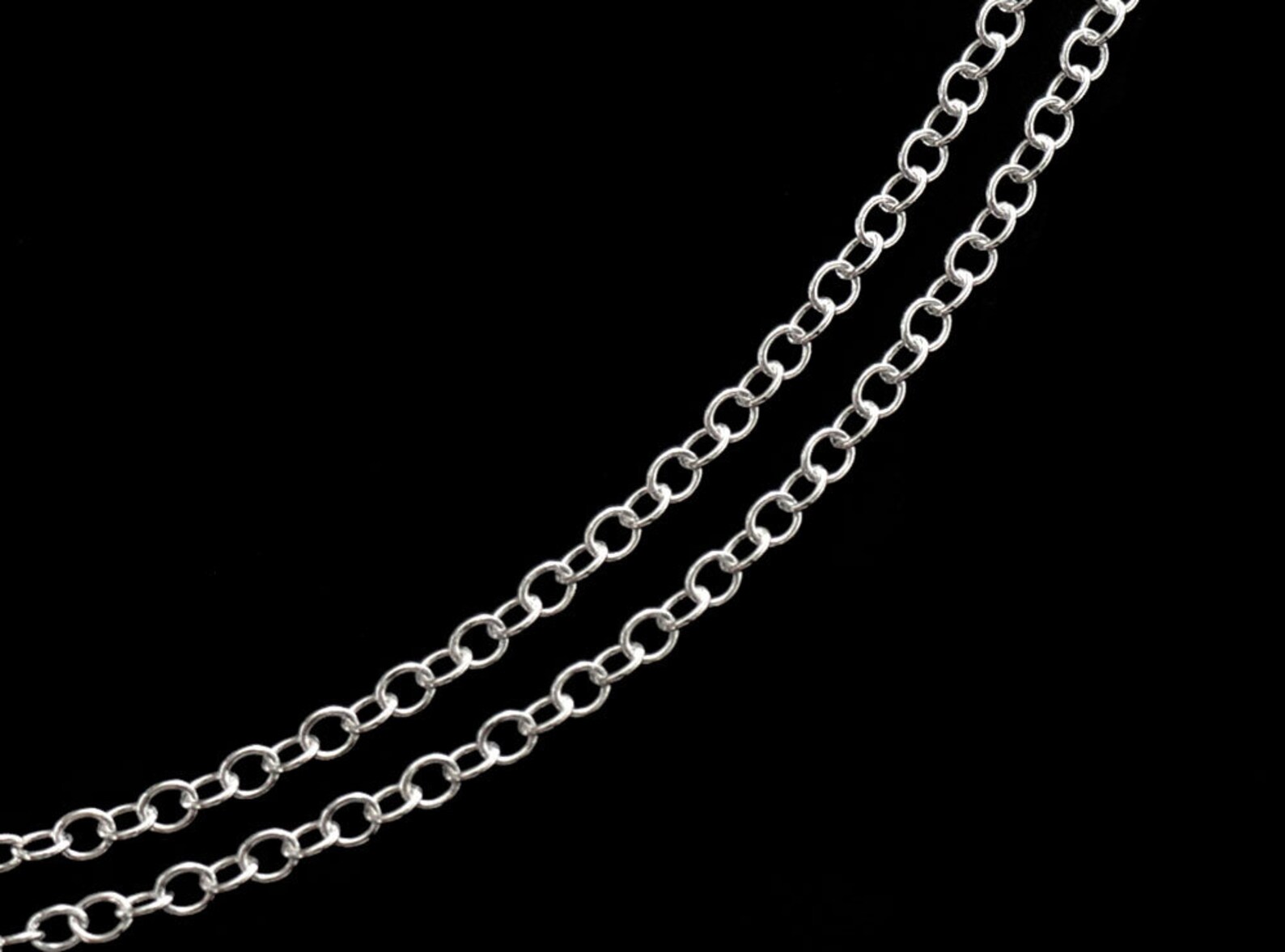 40 Inches of 925 Sterling Silver Chain 2x3 Mm. :th0897 - Etsy