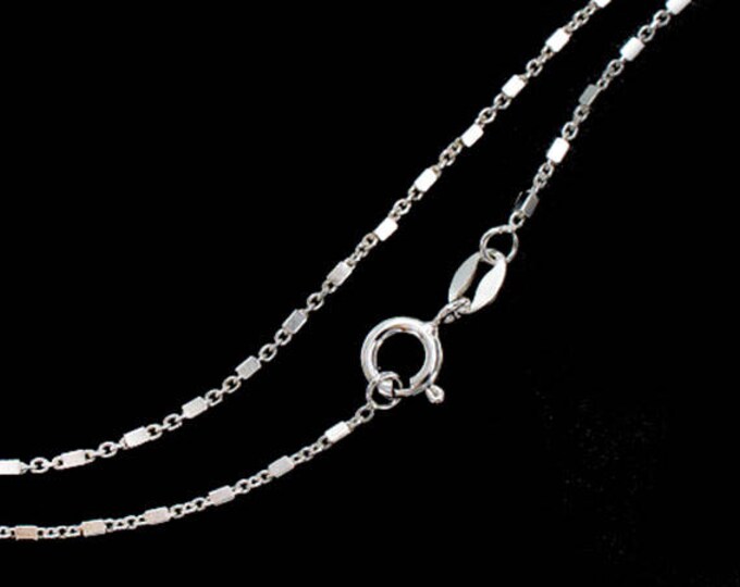 16 inches of 925 Sterling Silver Cube Bead Chain Necklace 1 x | Etsy