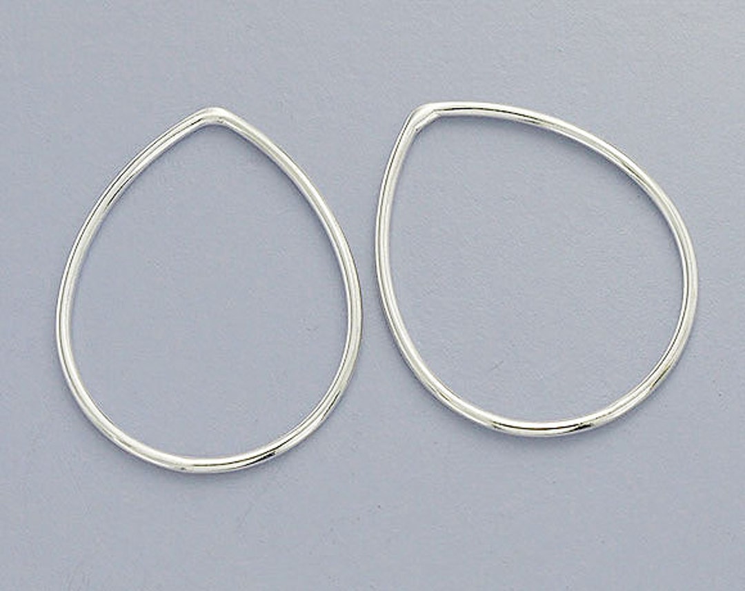 4 of 925 Sterling Silver Pear Links, Connectors 20x24 Mm. :tk0009 - Etsy
