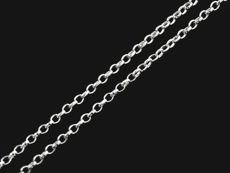 30 Inches of 925 Sterling Silver Oval Chain 1.6x2.2 Mm. | Etsy