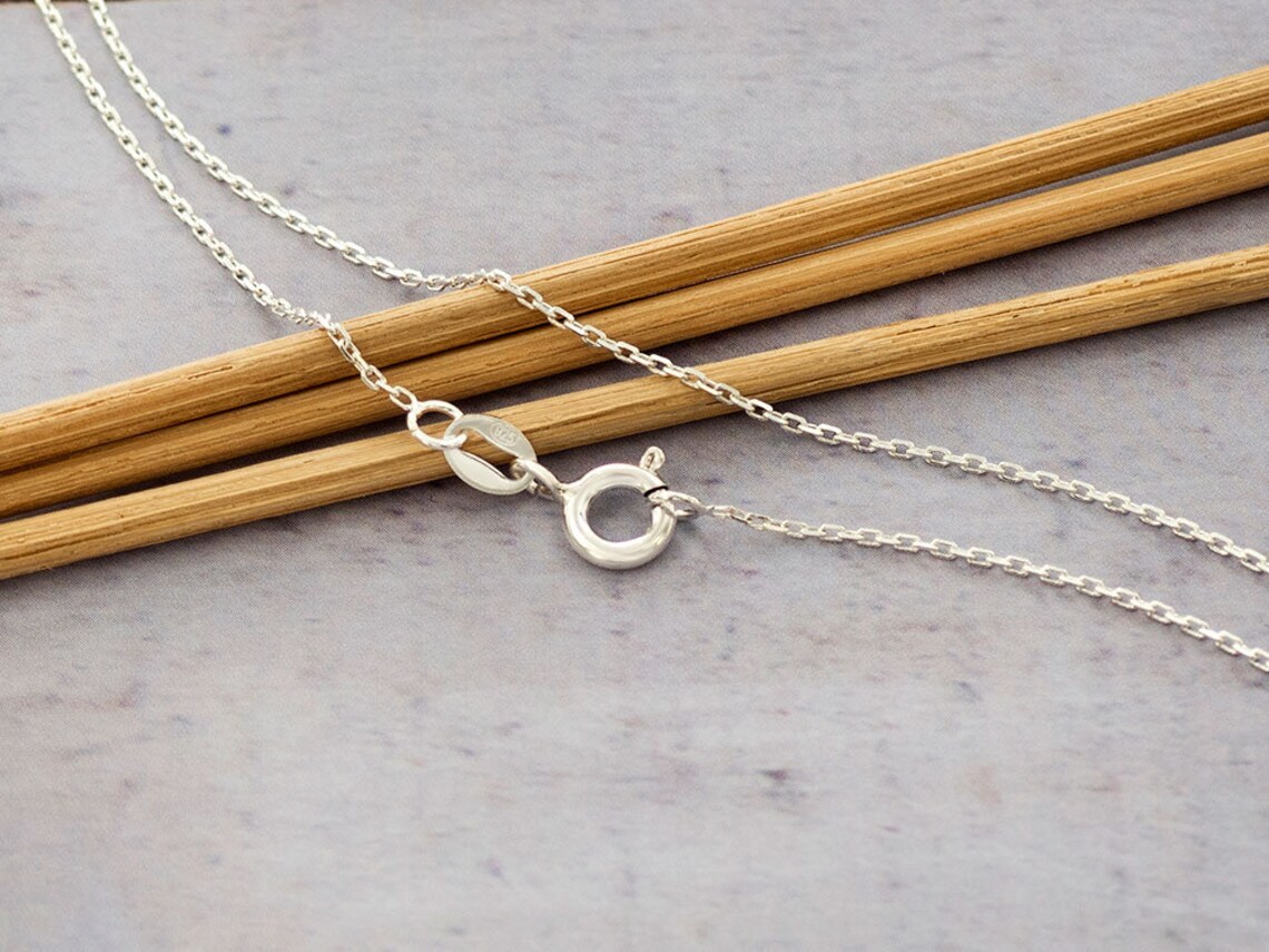 16 Inches of 925 Sterling Silver Fine Cable Chain Necklace - Etsy