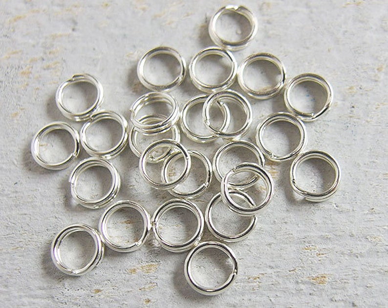 30 of 925 Sterling Silver Split Rings 5 mm. :th2082 | Etsy