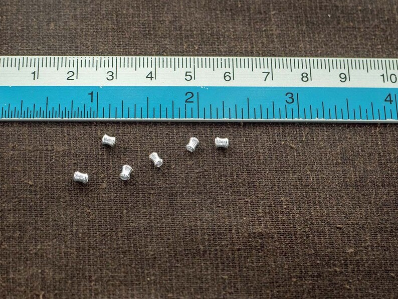 60 of Karen Hill Tribe Silver Hourglass Beads 2.5x3.5 Mm. 9":ka4036 - Etsy