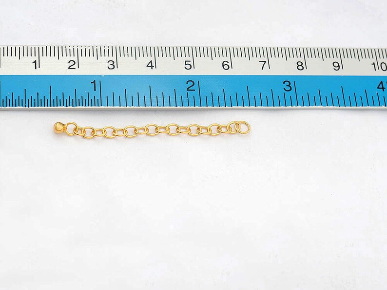 2 of 925 Sterling Silver Gold Vermeil Style Extension Chains - Etsy