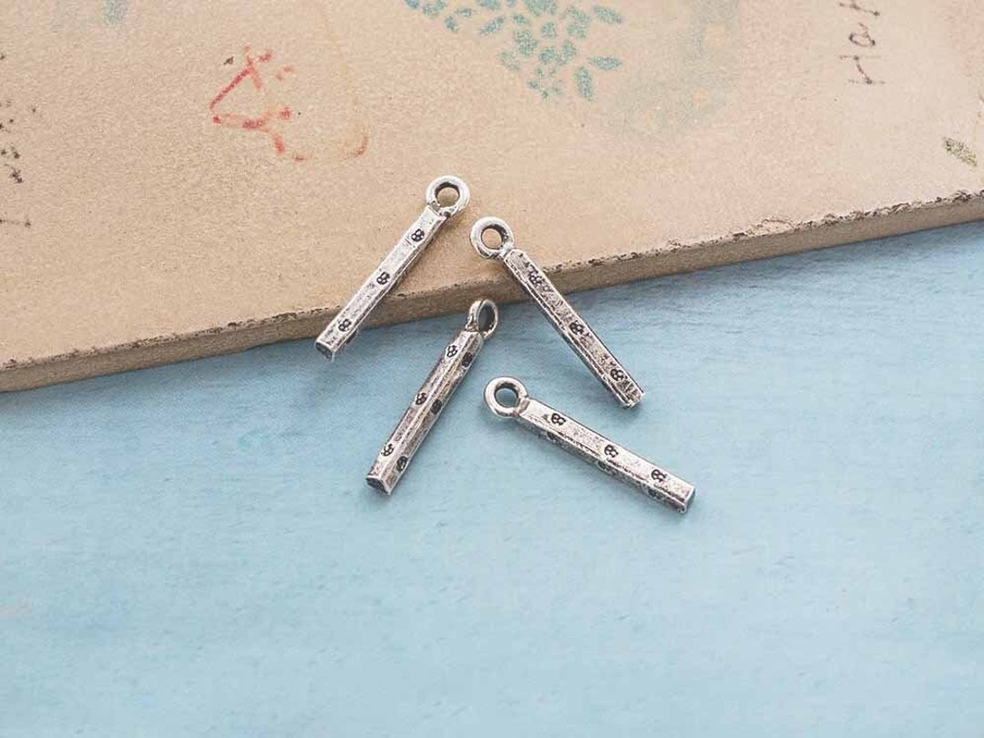 4 of Karen Hill Tribe Silver Rectangle Stick Charms 2.3x18mm. :ka4600 ...