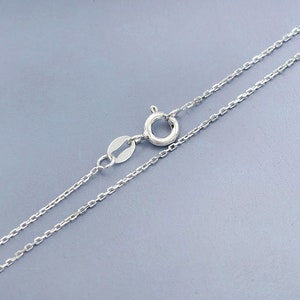 18 Inches of 925 Sterling Silver Fine Cable Chain Necklace , 1x1.5 Mm ...