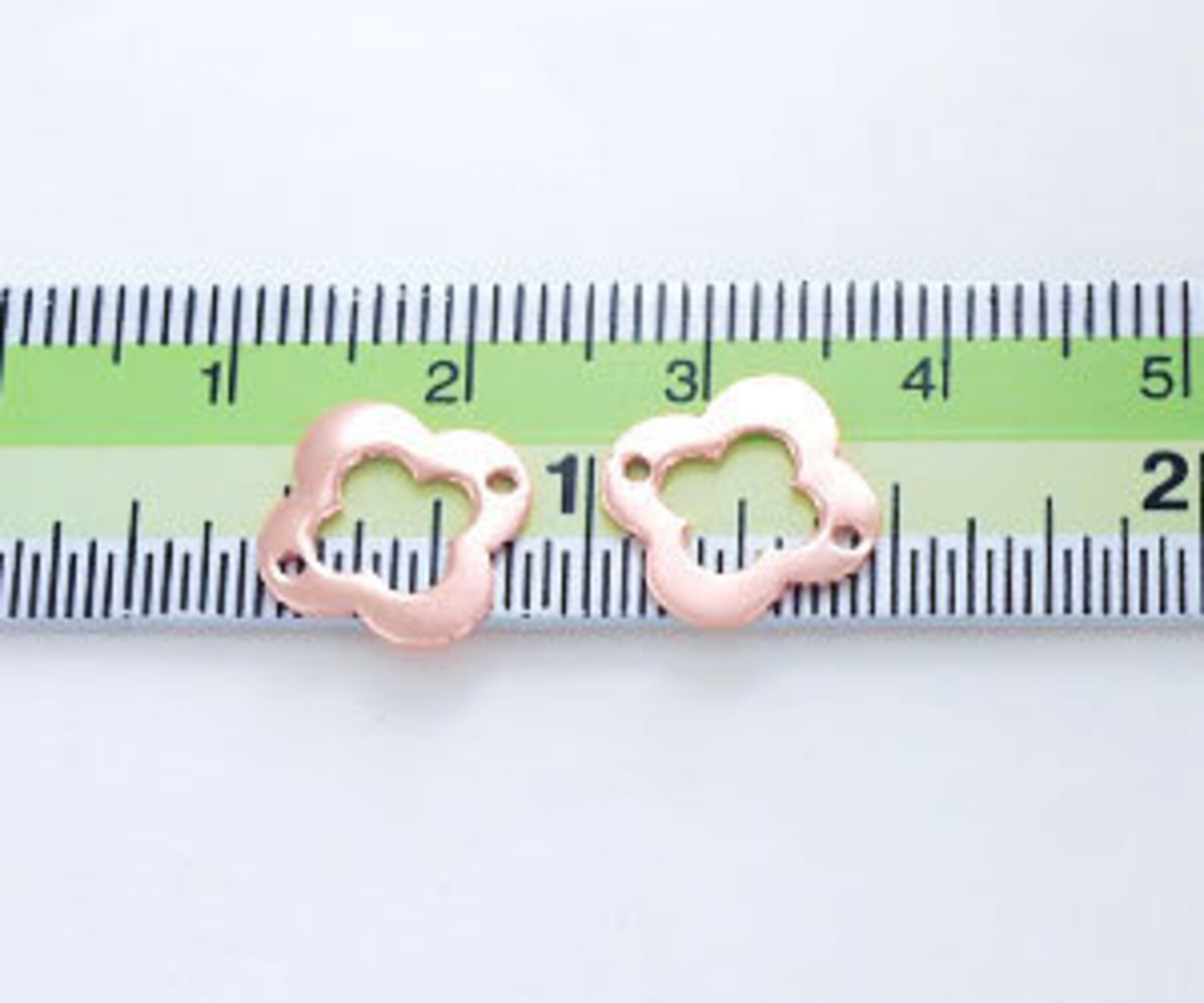 2 of 925 Sterling Silver Rose Gold Vermeil Style Clover Links ...