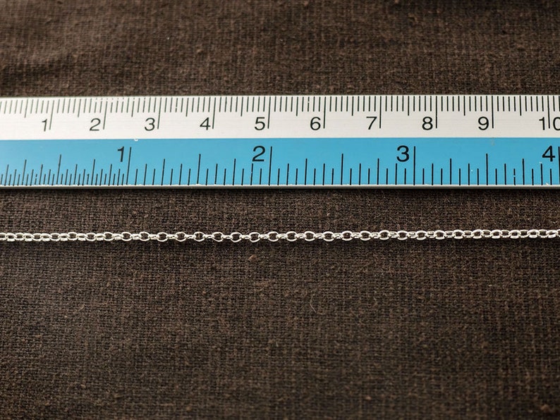 30 Inches of 925 Sterling Silver Oval Chain 1.6x2.2 Mm. | Etsy