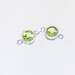 2 of Natural Round Peridot & Sterling Silver Bezeled Connectors, Links ...