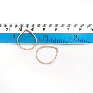 2 of 925 Sterling Silver Rose Gold Vermeil Style Pear Links, Connectors ...