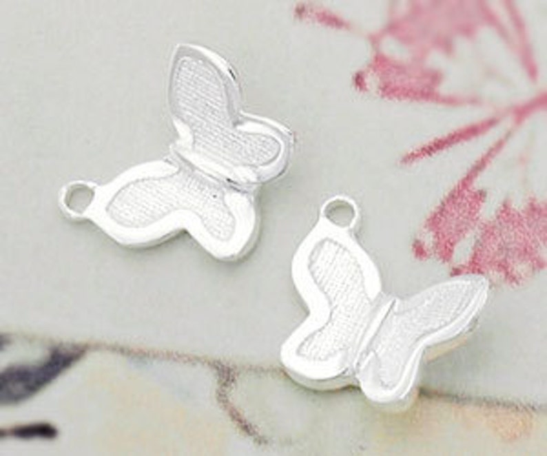 2 of 925 Sterling Silver Tiny Butterfly Charms 7x9mm. :tm0050 - Etsy