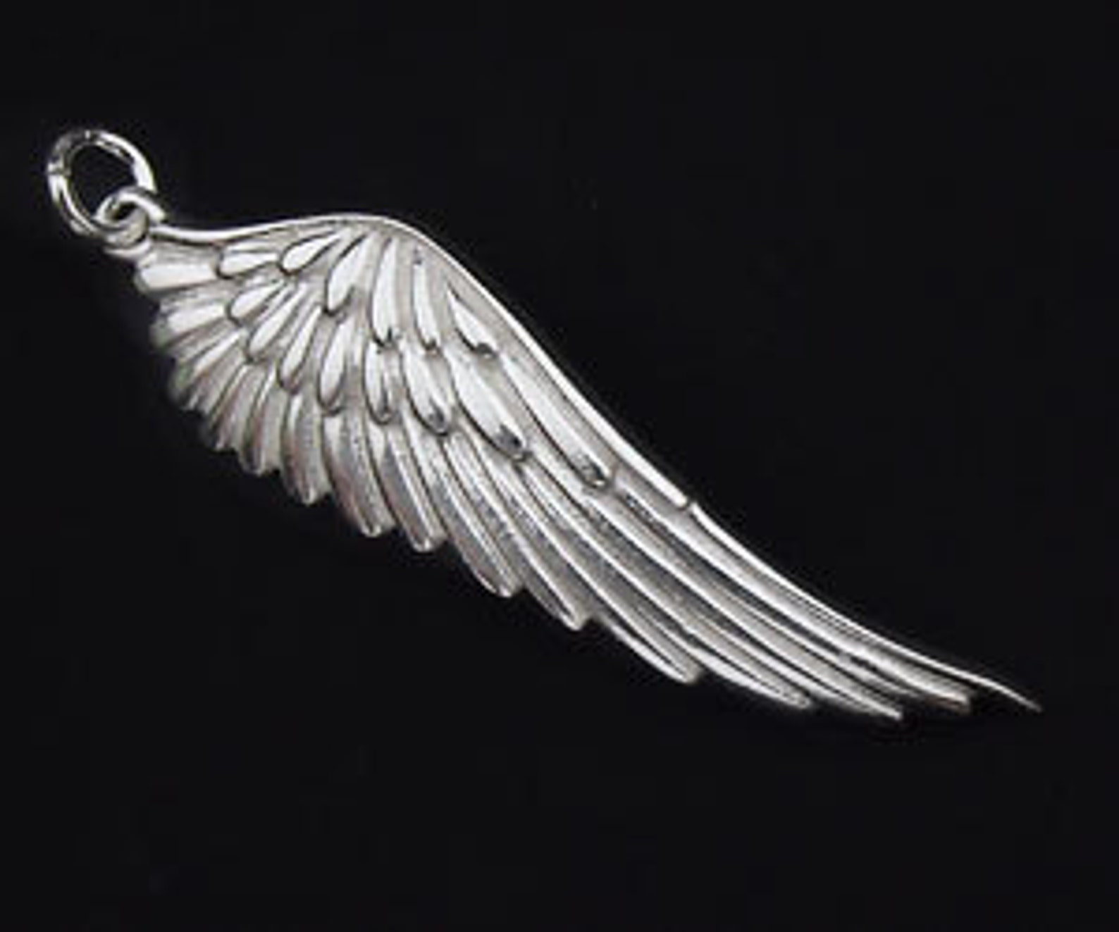 1 of 925 Sterling Silver Angel Wing Pendant 11.5x39mm. :th1741 - Etsy