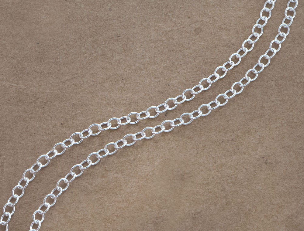 40 Inches of 925 Sterling Silver Chain 2x3 Mm. :th0897 - Etsy