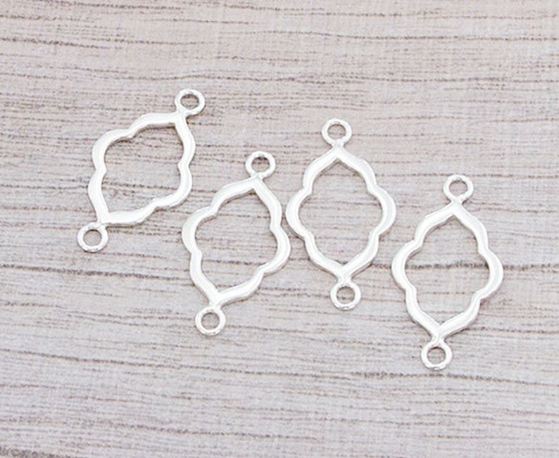 4 of 925 Sterling Silver Moroccan Style Drop Links Connectors - Etsy