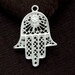 1 of 925 Sterling Silver Hand of Fatima Pendant 18x24mm. :th2308 - Etsy