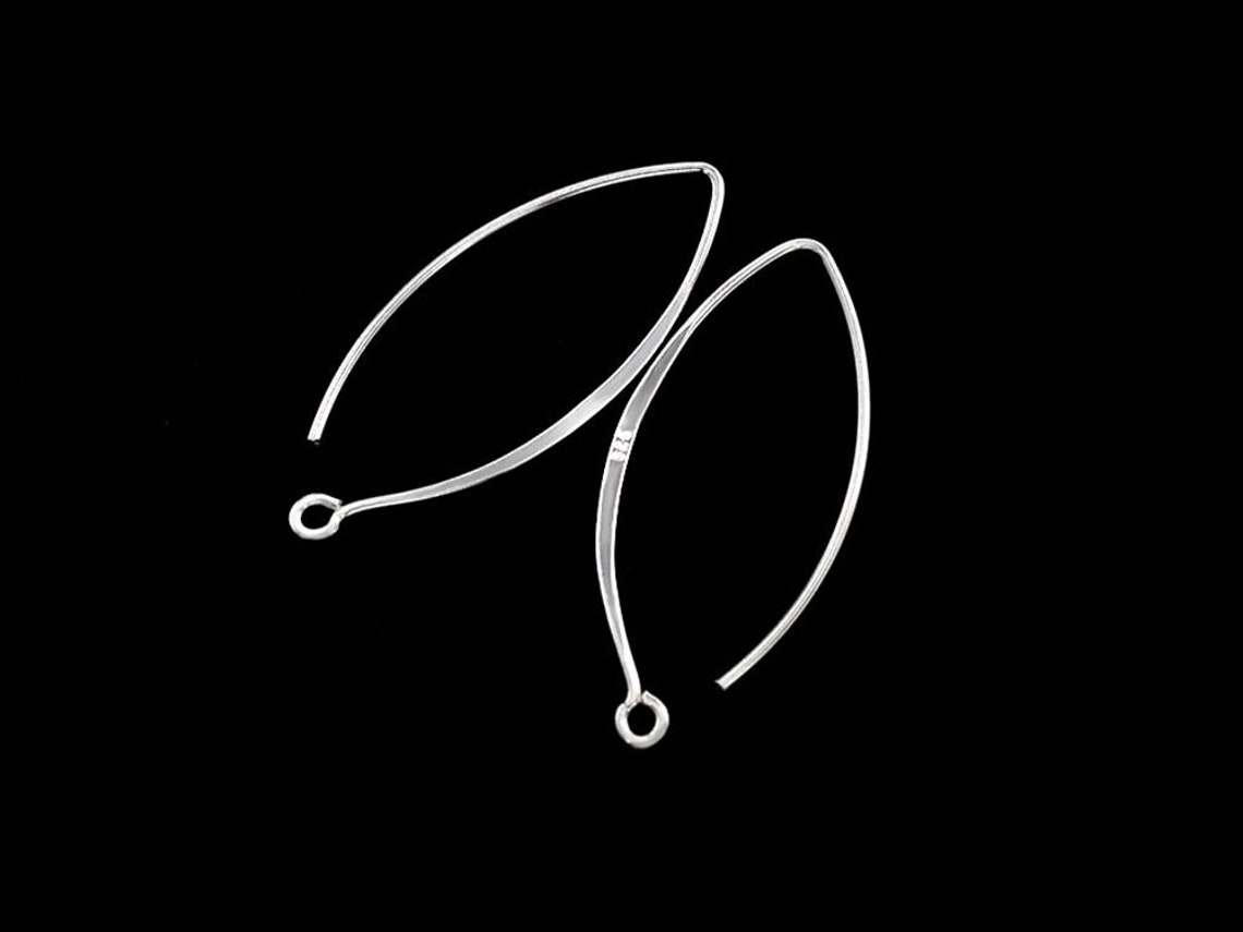 5 Pairs of 925 Sterling Silver Ear Wires 12x32 Mm. :th0942 - Etsy