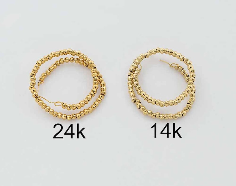 70 of Karen Hill Tribe Gold Vermeil Style Plain Rondelle Beads 2.4x1 ...