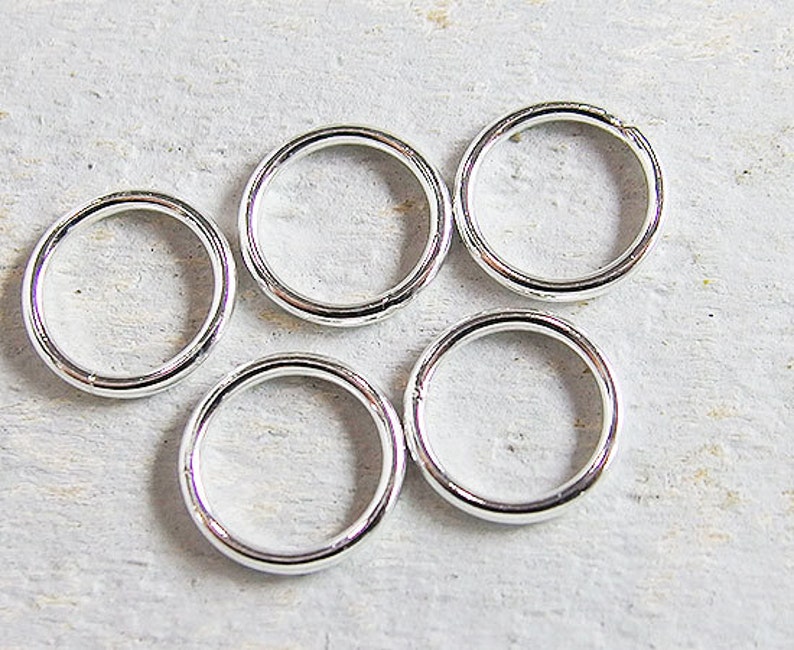 10 of 925 Sterling Silver Closed Jump Rings 1x10mm. :th2034 - Etsy