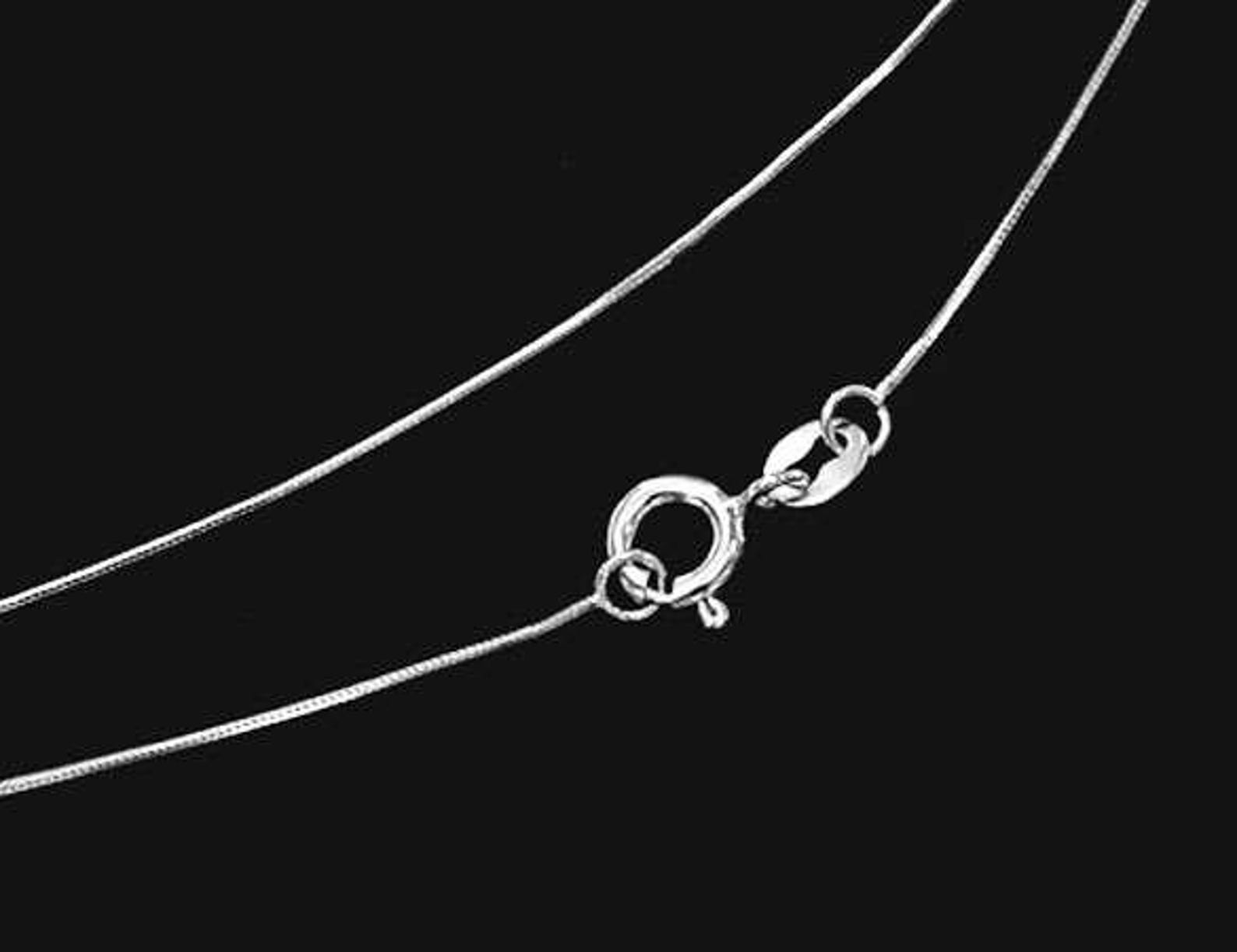 18 Inches of 925 Sterling Silver Round Snake Chain Necklace - Etsy