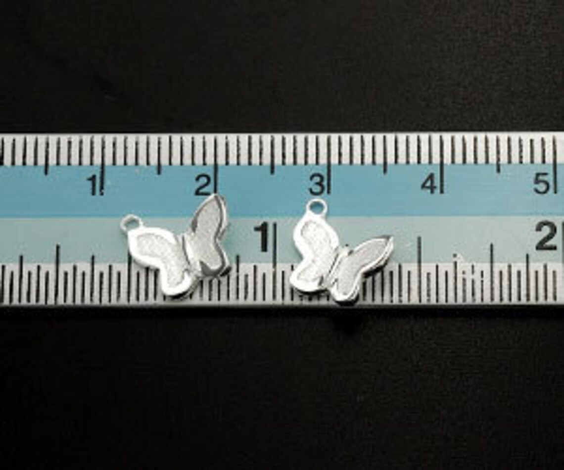 2 of 925 Sterling Silver Tiny Butterfly Charms 7x9mm. :tm0050 - Etsy