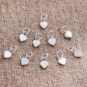 10 of 925 Sterling Silver Little Heart Charms 4mm. :th2667 - Etsy
