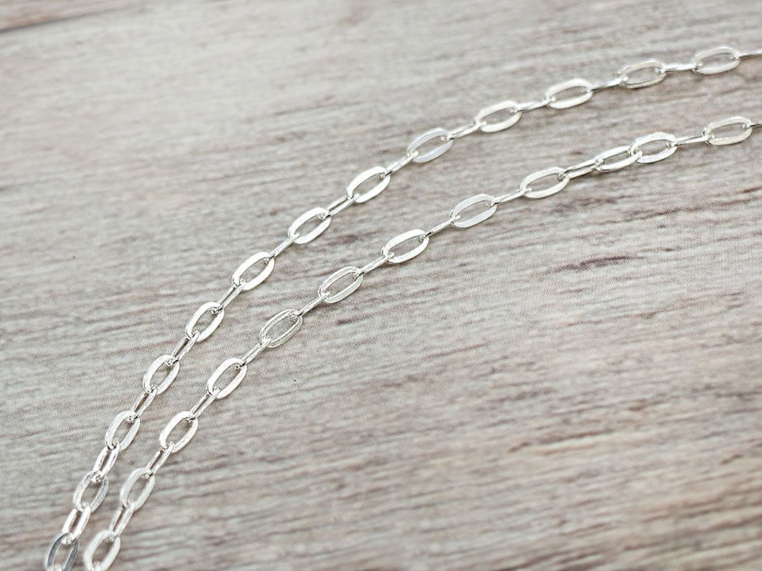 40 Inches of 925 Sterling Silver Chain 2x4 Mm. :th0509 - Etsy
