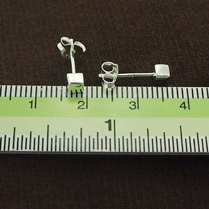 1 Pair of 925 Sterling Silver Tiny Cube Stud Earrings 3mm, Minimalist Earrings :er0970 - Etsy