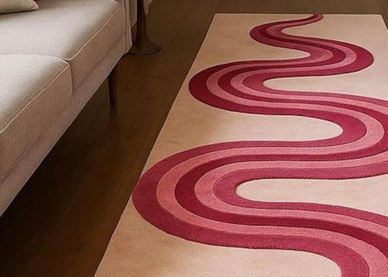 3x9 Handmade Snake |shaped Runner Rug Serpent Hallway Carpet|bold ...