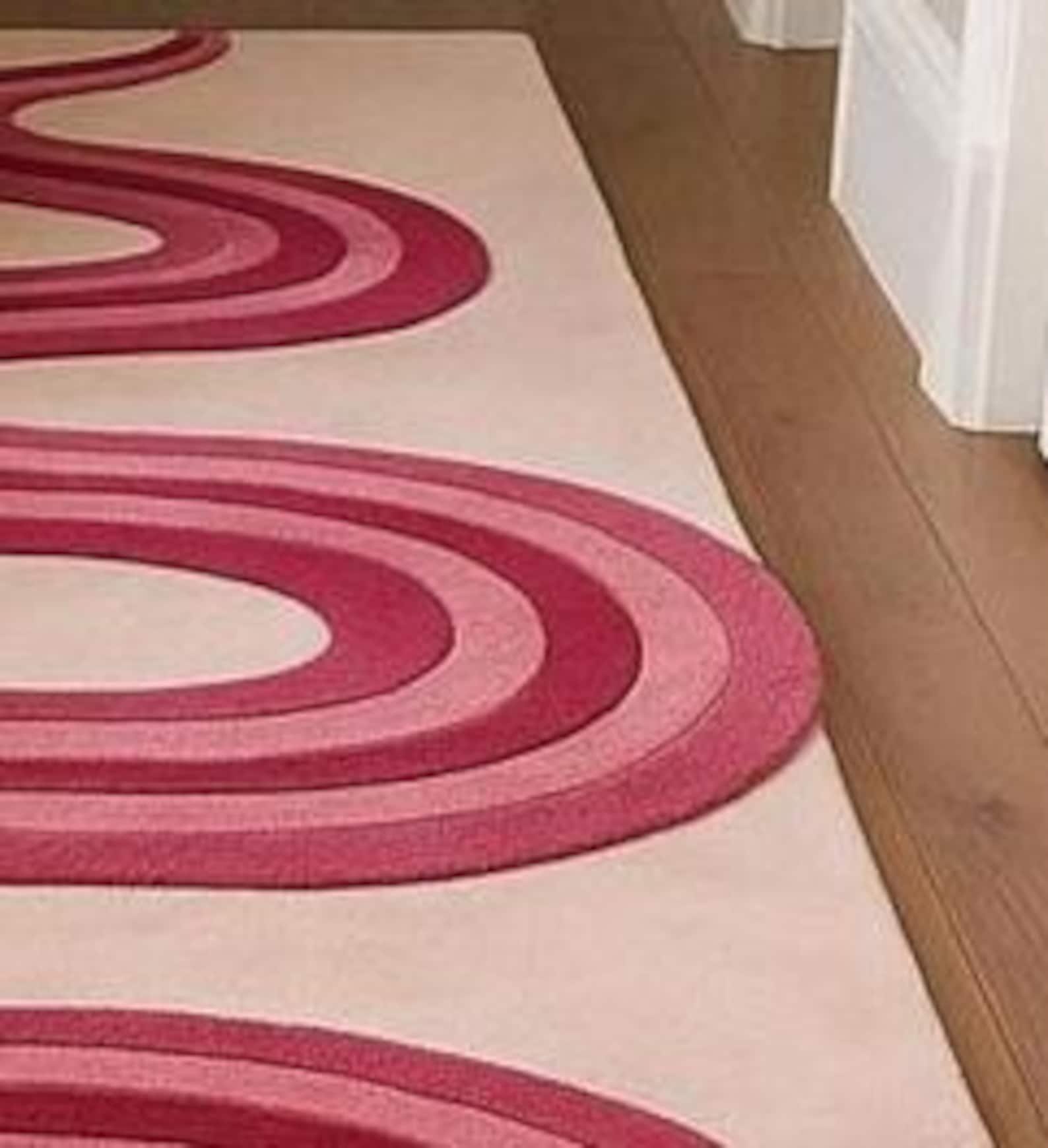 3x9 Handmade Snake |shaped Runner Rug Serpent Hallway Carpet|bold ...