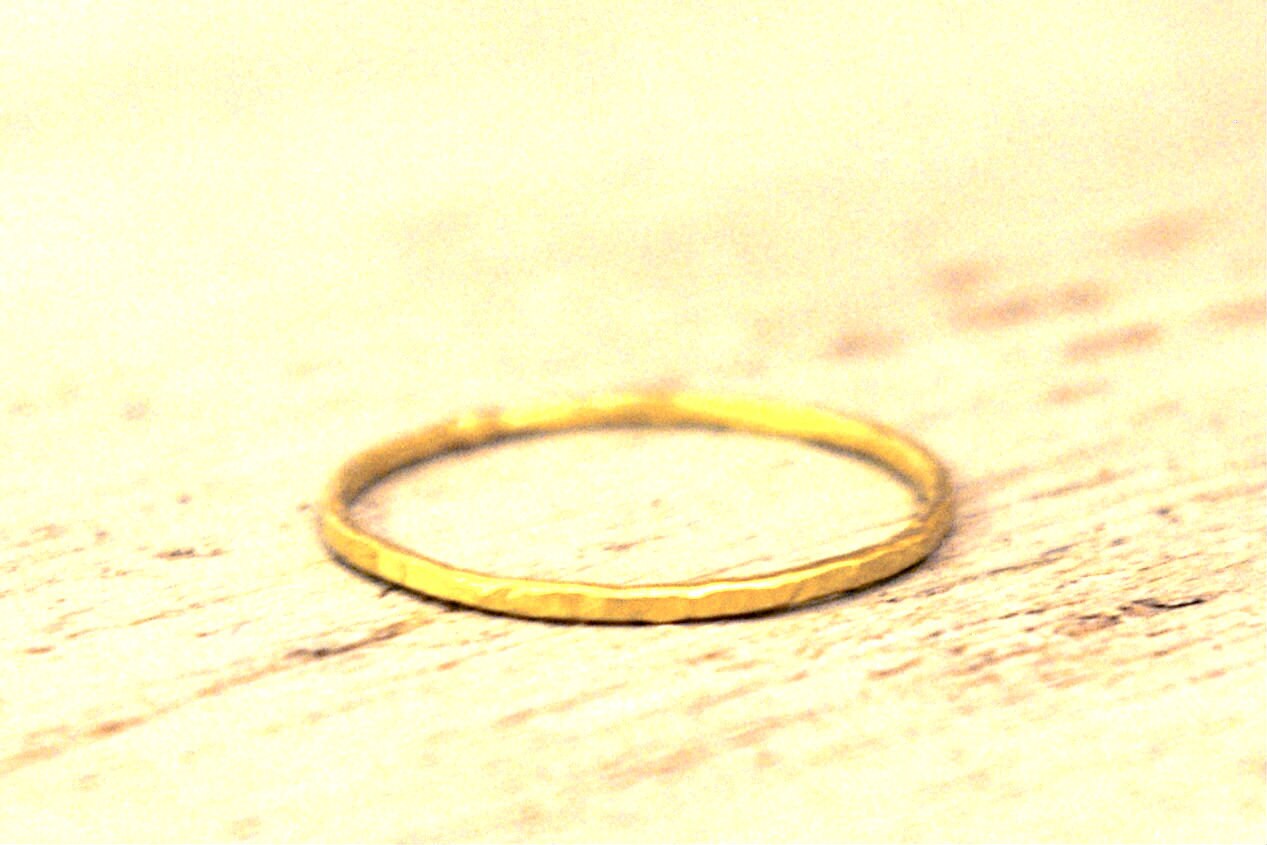 Gold ring 22 kt spring trends special | Etsy