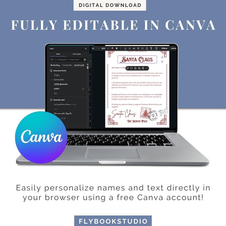 Editable Letter From Santa & Letter to Santa Kit, Vintage North Pole ...