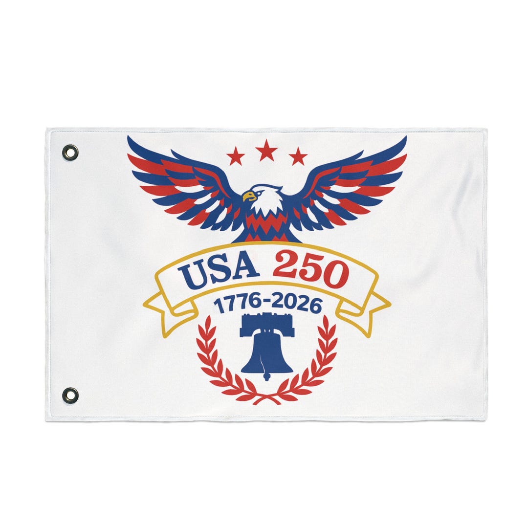 USA 250 Anniversary Commemorative Flag 1776 to 2026 American Eagle ...