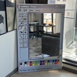 Ms Paint Mirror, Retro Windows Paint Inspired Mirror, Nostalgic ...