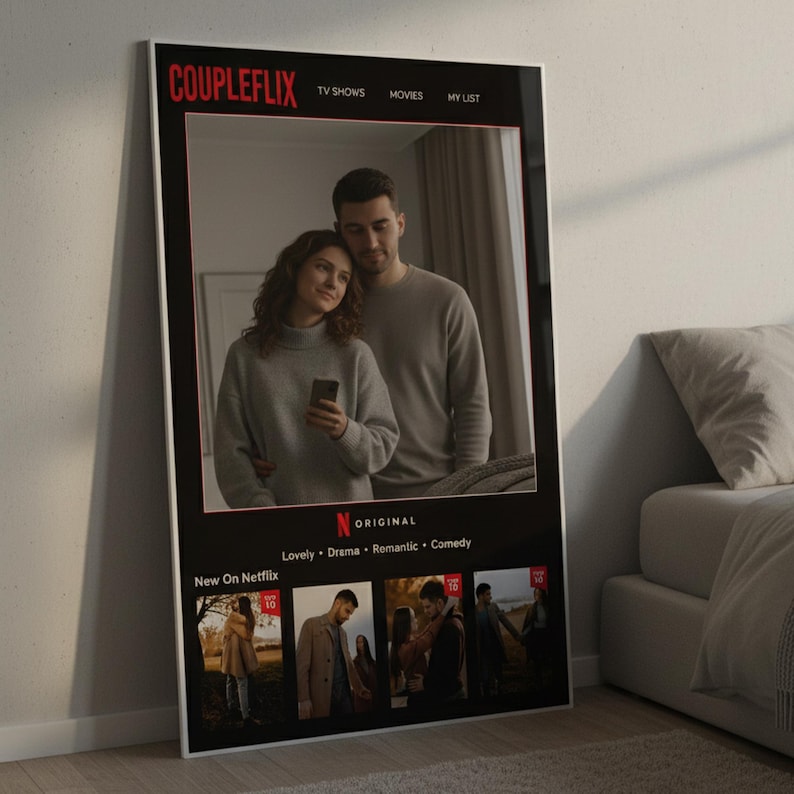 Custom Coupleflix Mirror – Personalized Couple Photo Mirror ...