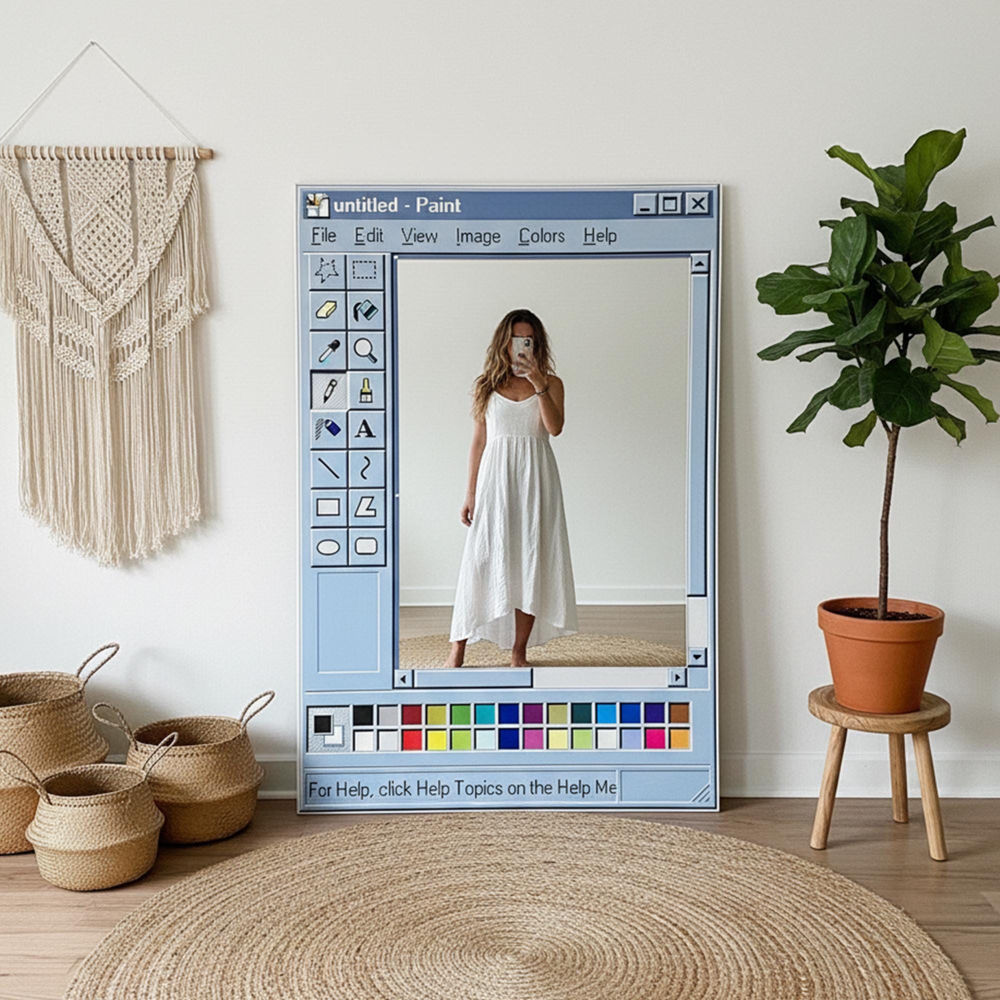 Ms Paint Mirror, Retro Windows Paint Inspired Mirror, Nostalgic ...