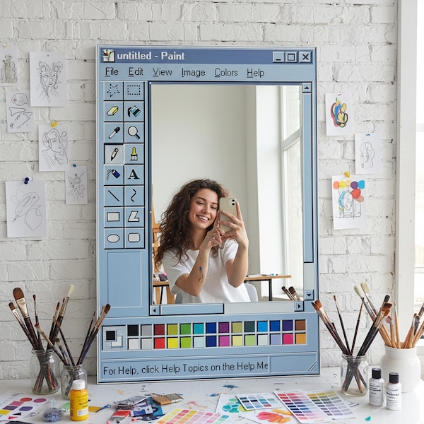 Ms Paint Mirror - Etsy