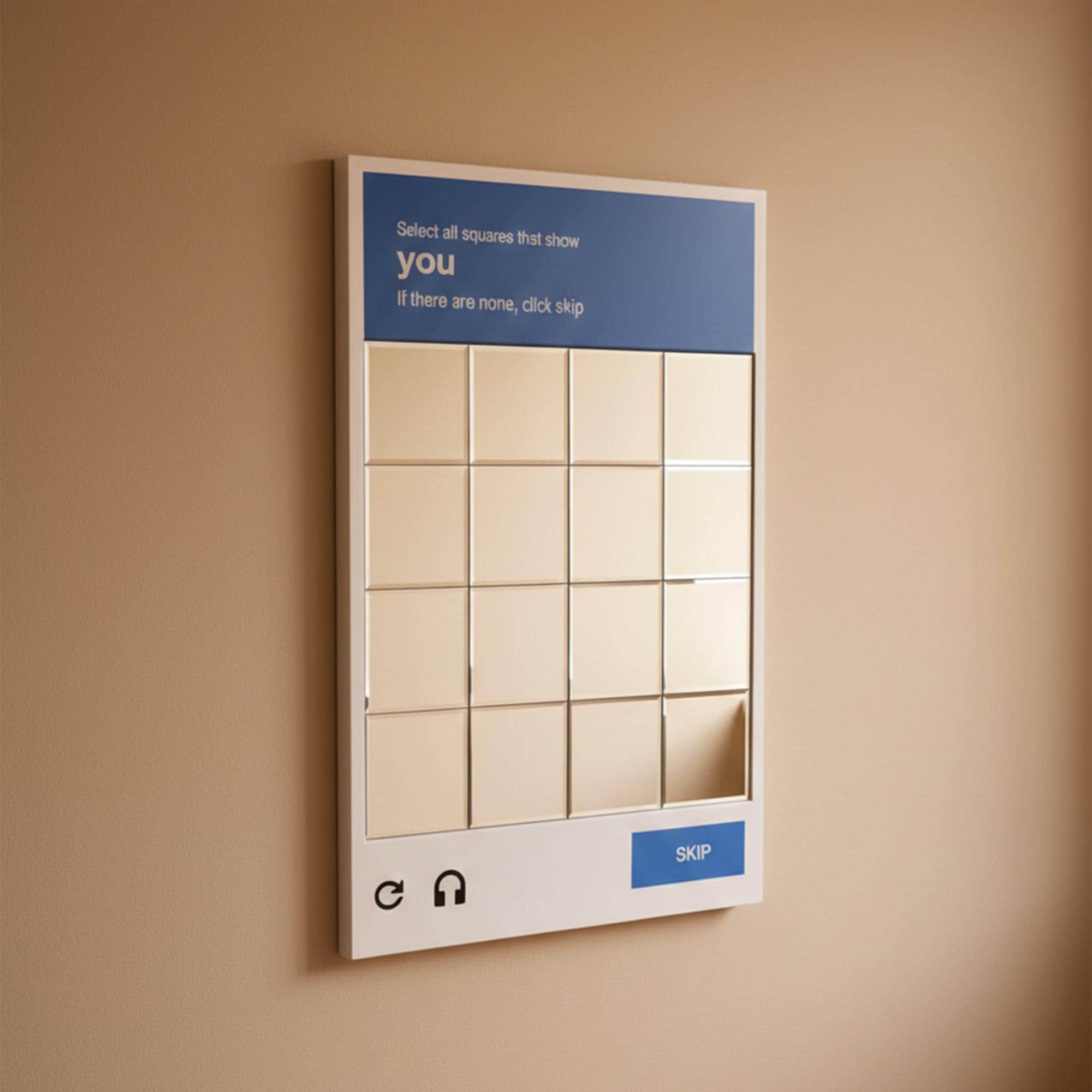 CAPTCHA Mirror Wall Decor – Interactive Internet Aesthetic Mirror, Tech ...