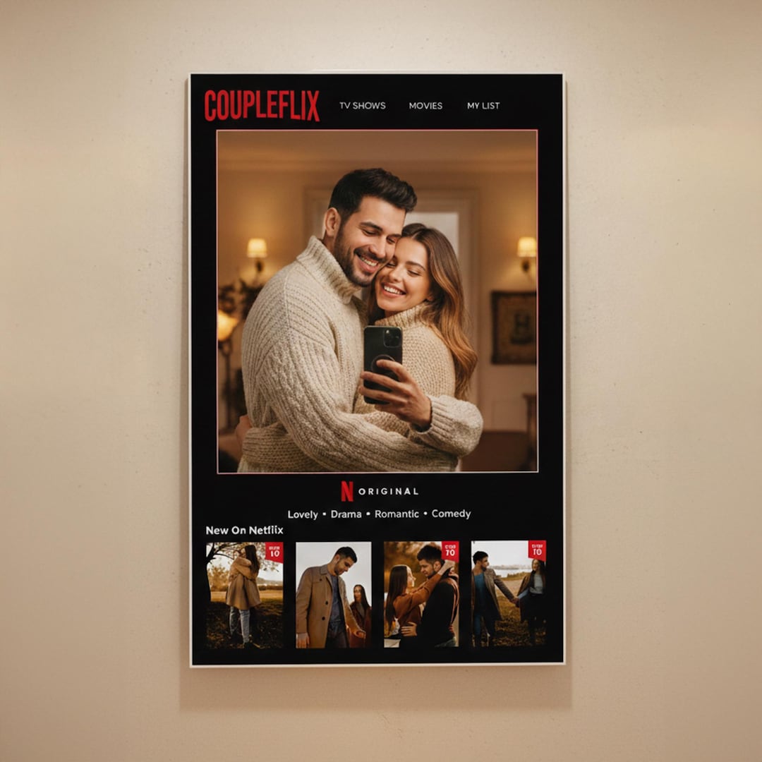Custom Coupleflix Mirror – Personalized Couple Photo Mirror ...