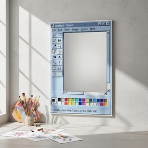 Ms Paint Mirror, Retro Windows Paint Inspired Mirror, Nostalgic ...