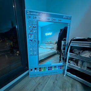 Ms Paint Mirror, Retro Windows Paint Inspired Mirror, Nostalgic ...
