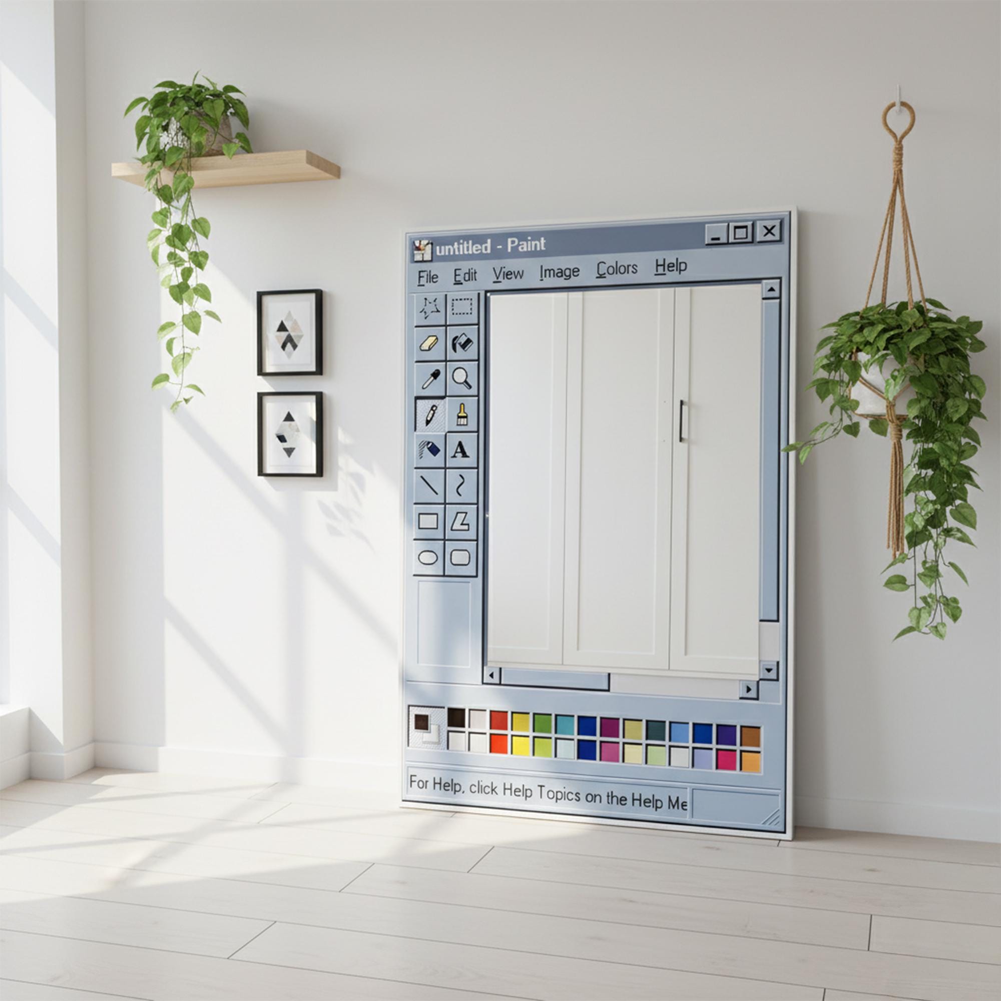 Ms Paint Mirror, Retro Windows Paint Inspired Mirror, Nostalgic ...