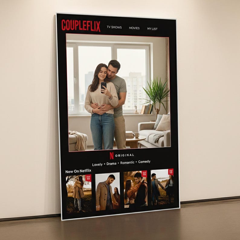 Custom Coupleflix Mirror – Personalized Couple Photo Mirror ...