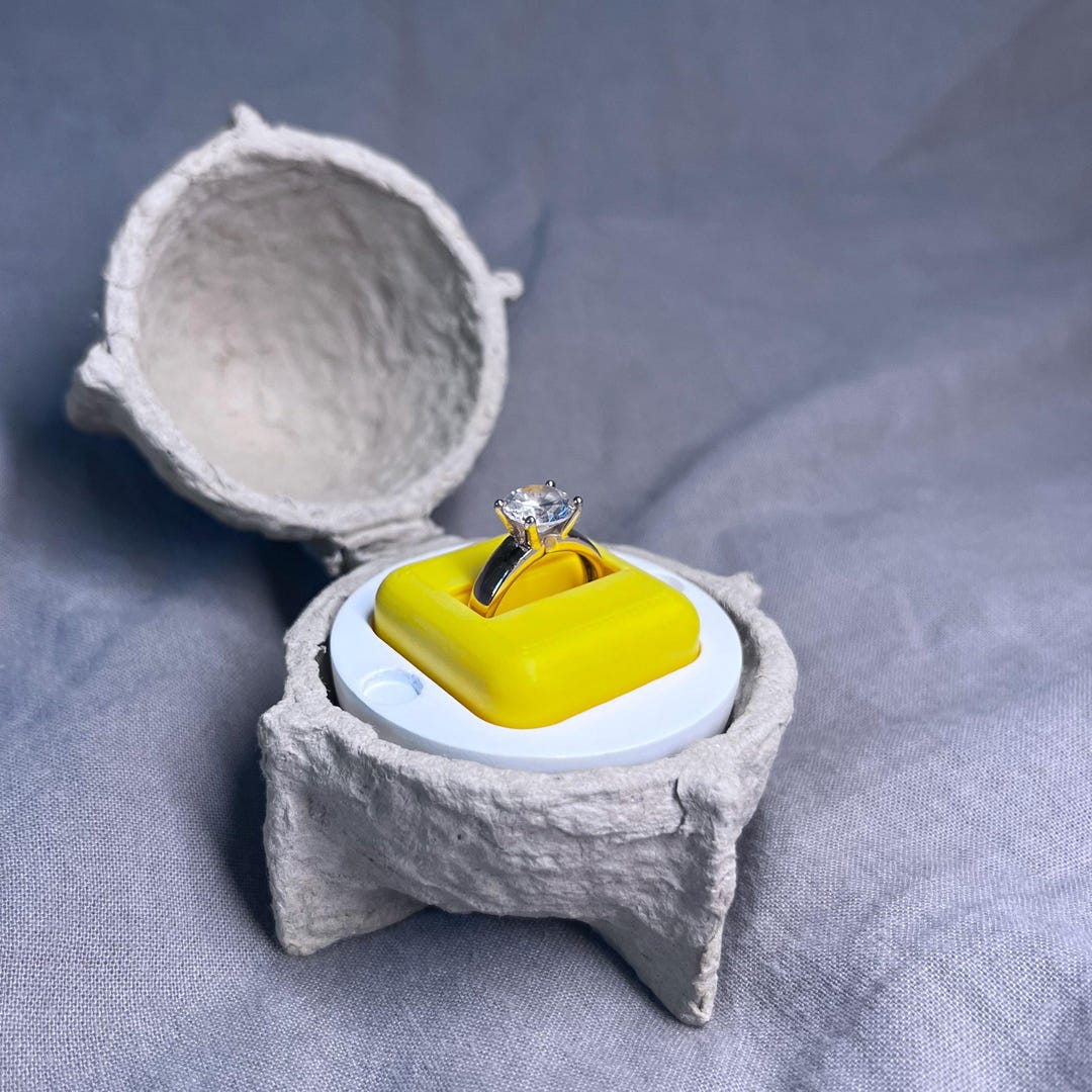 Surprise Proposal Egg Ring Box: Discreet Engagement Ring Holder - Etsy