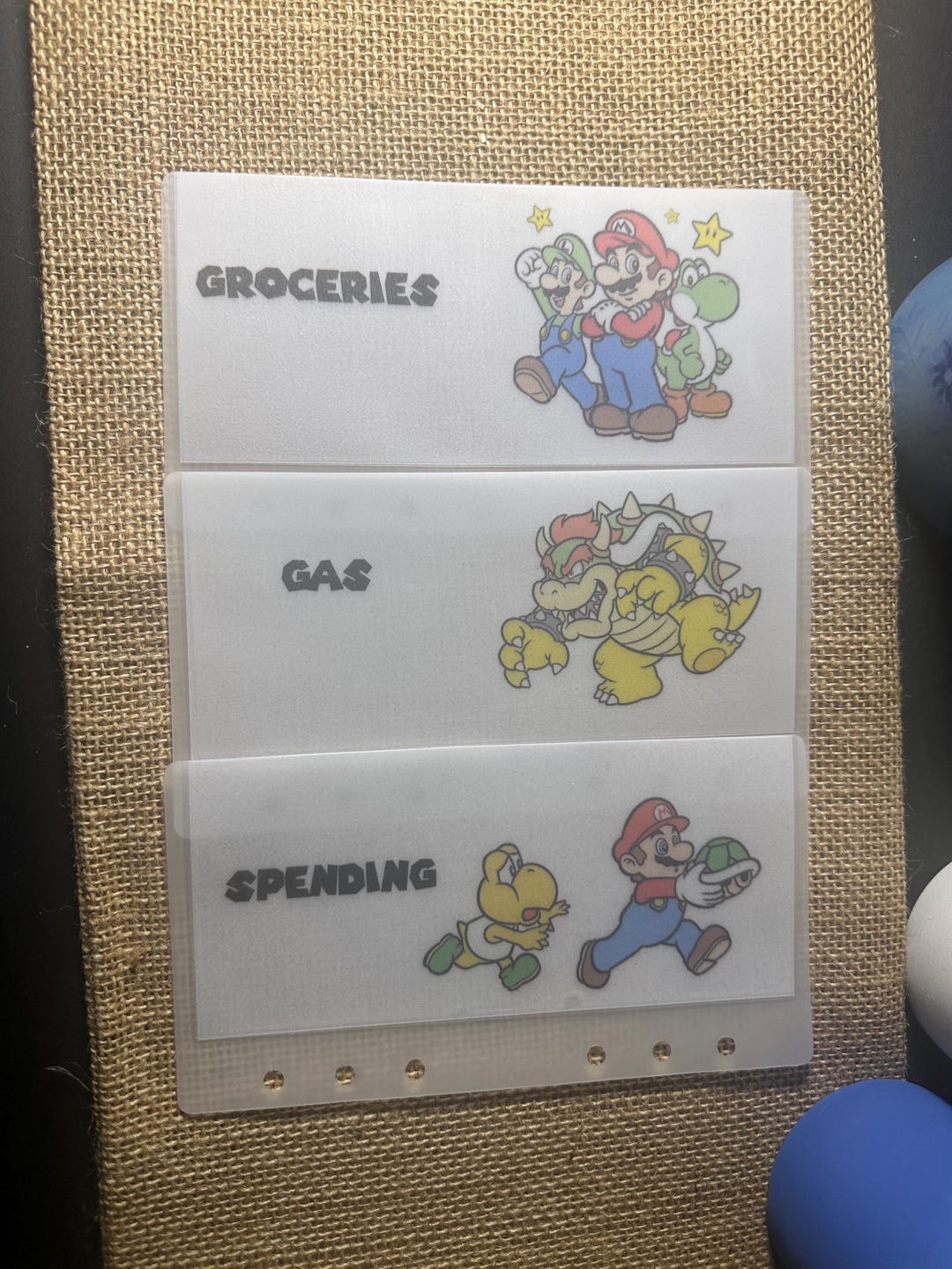 Super Mario Bros A6 Cash Envelope | Custom Budget Binder Envelope| Cash ...