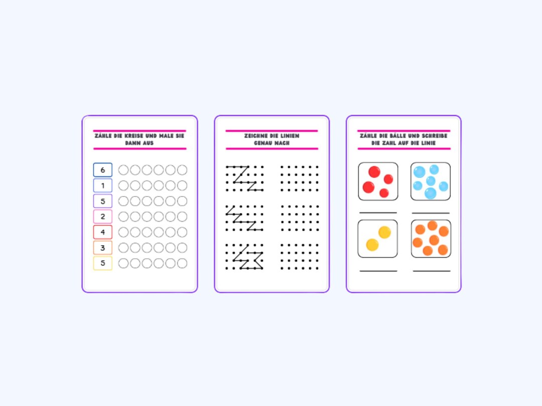Preschool Exercises, Preschool Workbook, Learning Material for Children ...