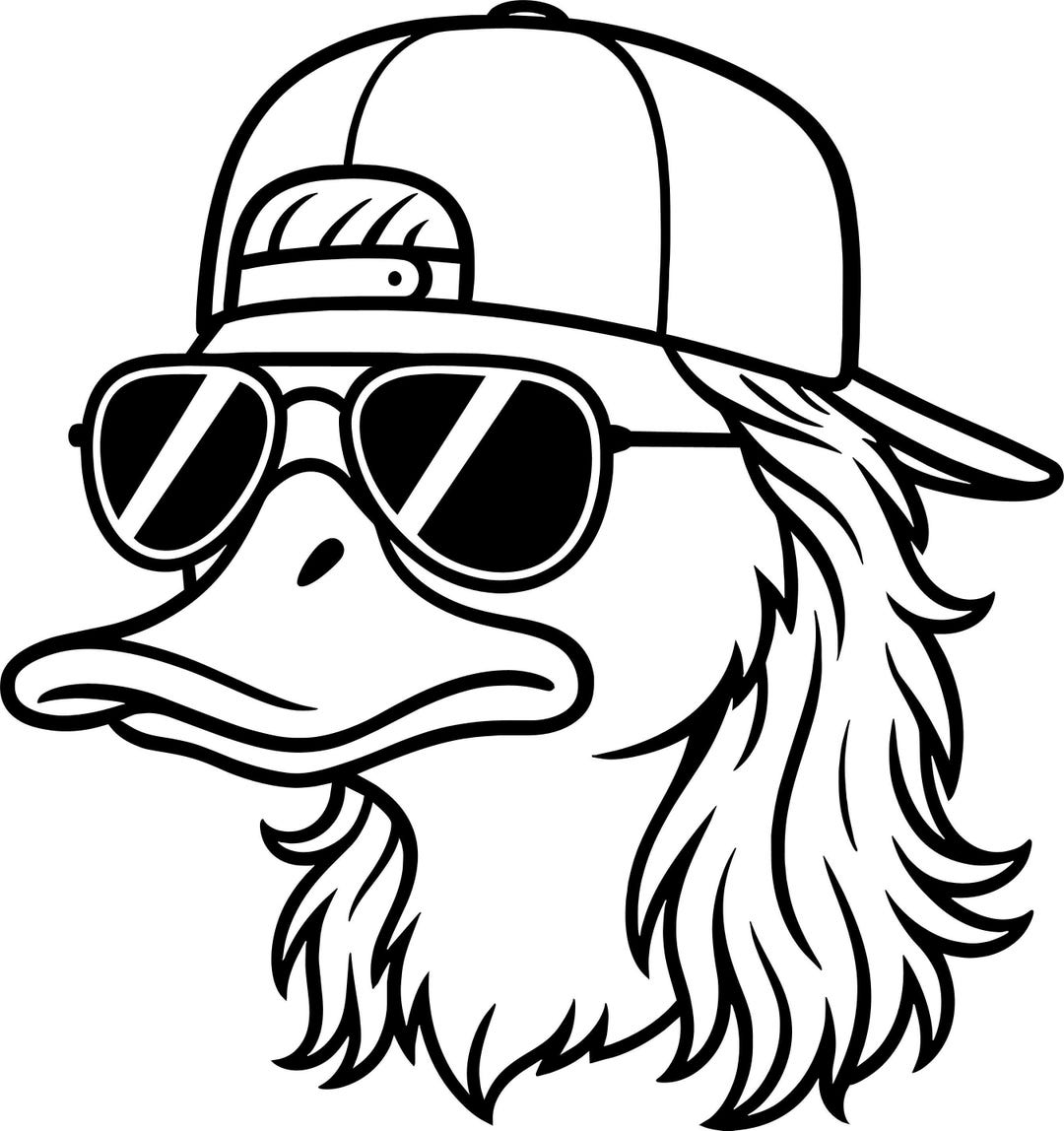 Mullet Duck, for Your Jeep 5in Linework Vinyl Decal - Etsy