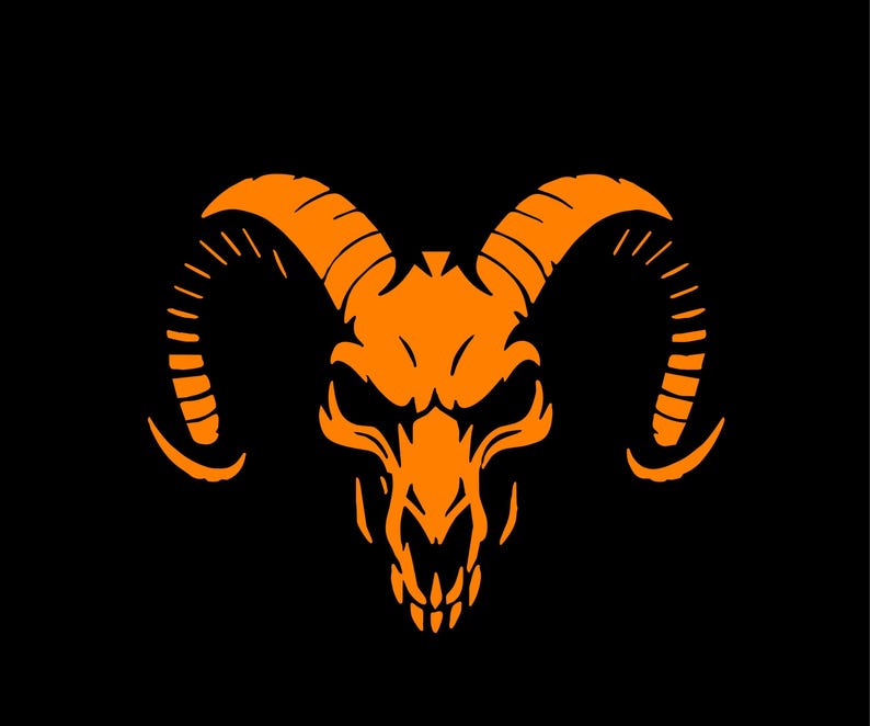 Ram Skull Vinyl Decal, Multiple Colors and Sizes Available!! - Etsy